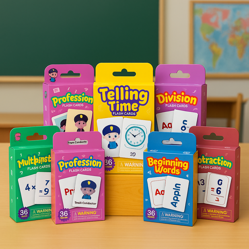 7-in-1 Early Learning Brain-Boosting Flash Card Set – MGT Toys