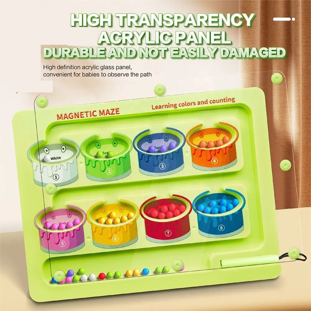 Magnetic Multicolor Beads Sorting Maze – MGT Toys