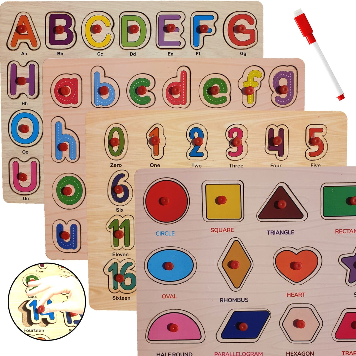 Wooden Sorting Boards Pack of 4 – The Ultimate Early Learning Bundle ...