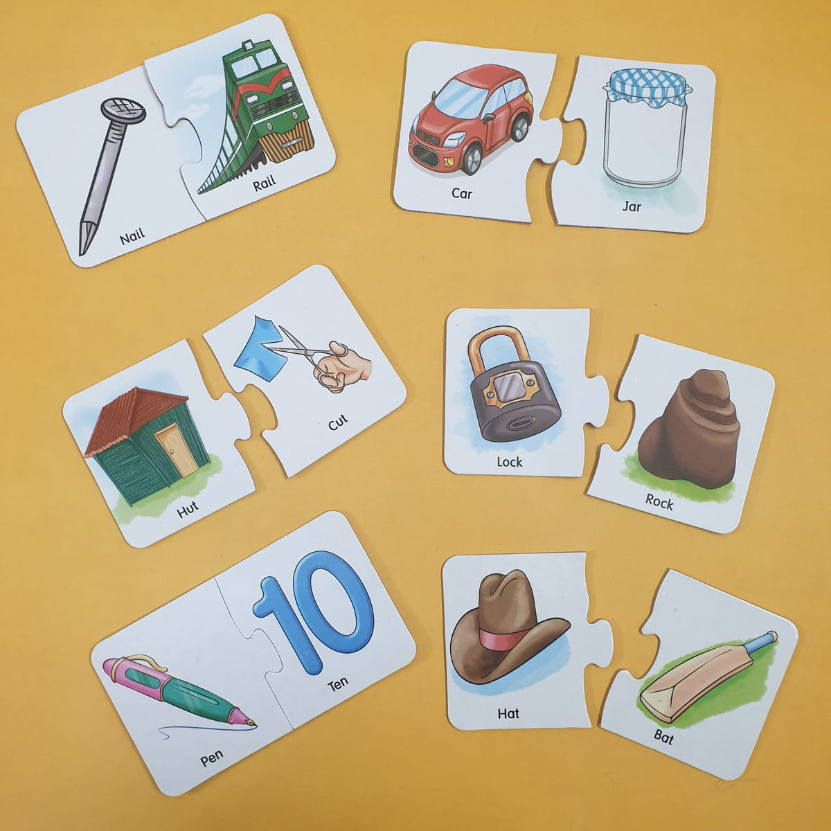 Match With Little Hands Learning Activity Rhyming Words Puzzle – MGT Toys