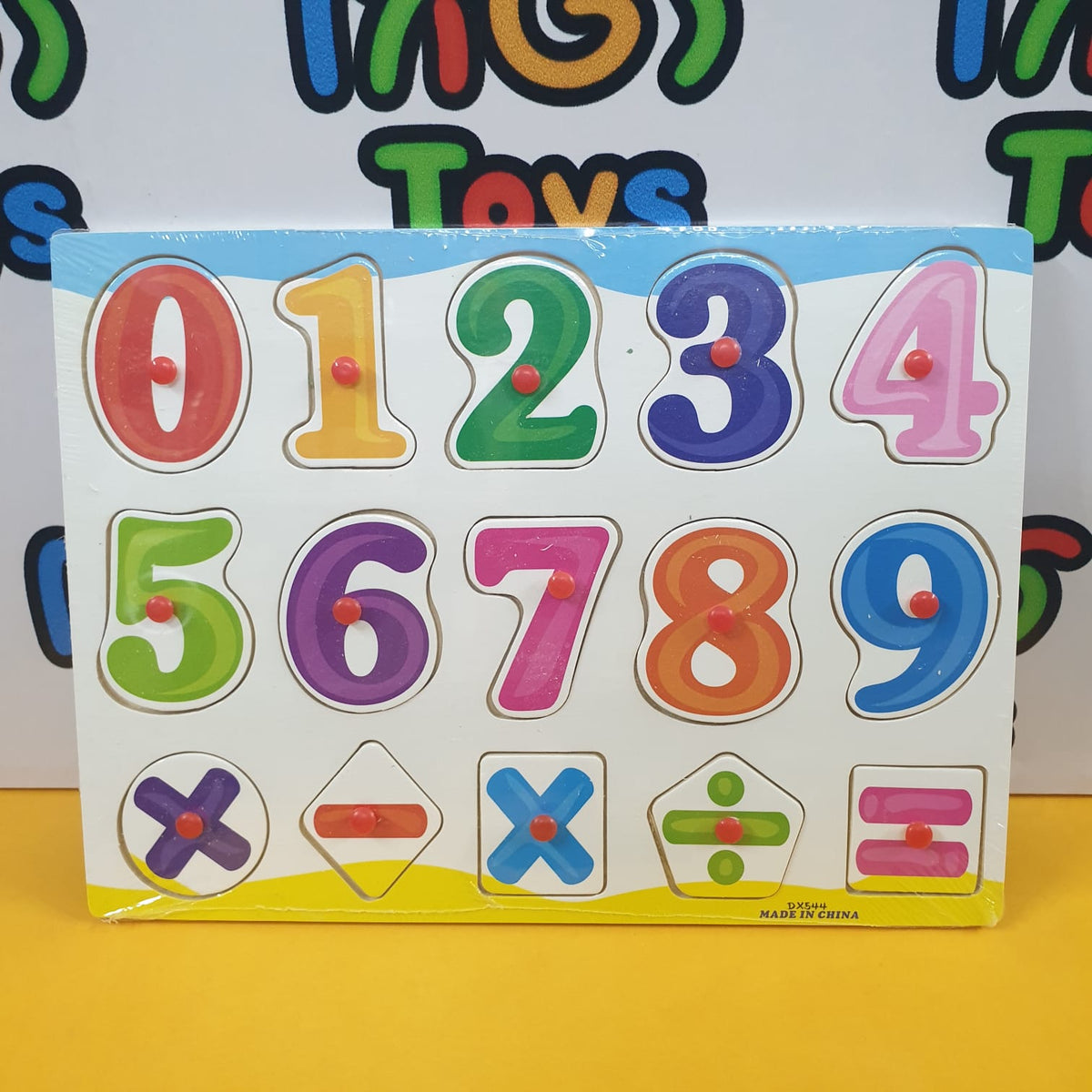Wooden 0-9 Numbers Peg Puzzle Pin Board – MGT Toys