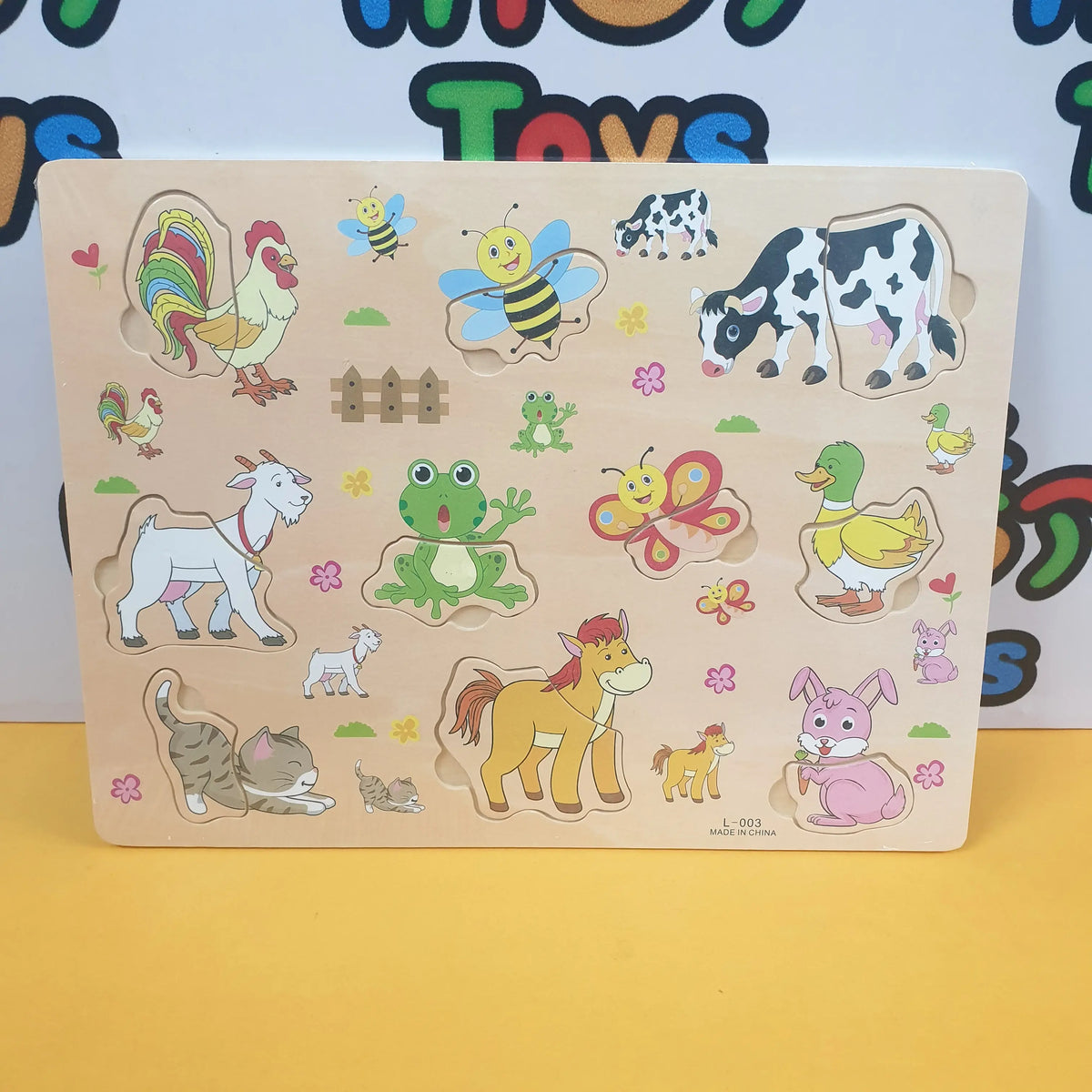 Wooden Farm Animals Sorting Board – MGT Toys