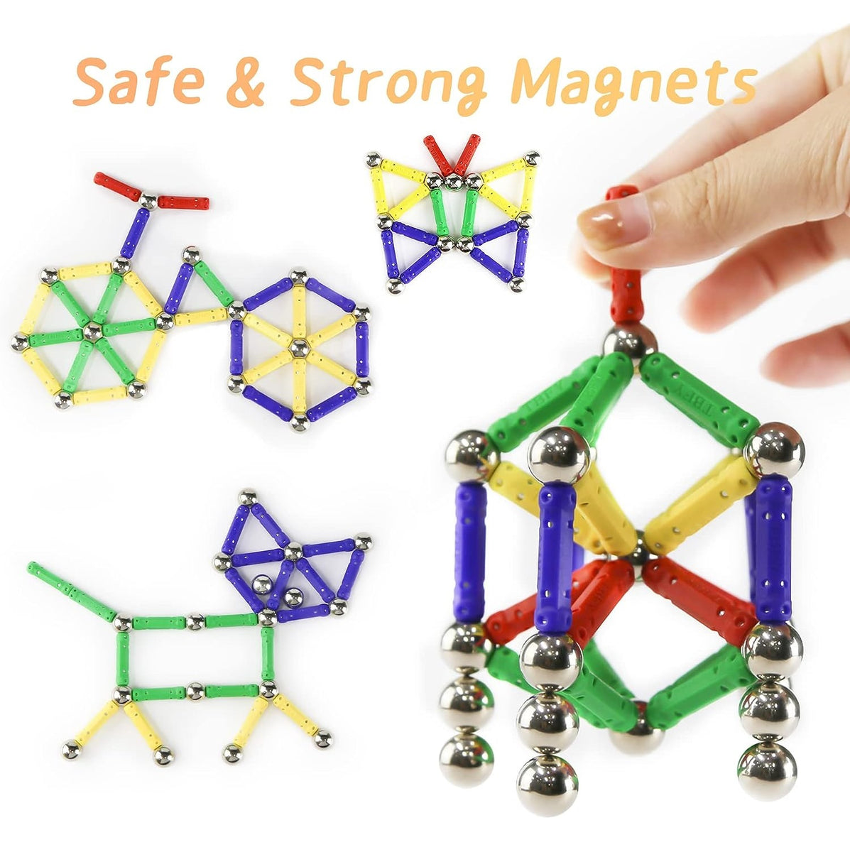 Magnetic Balls & Sticks Construction Blocks Set-48 pcs – MGT Toys