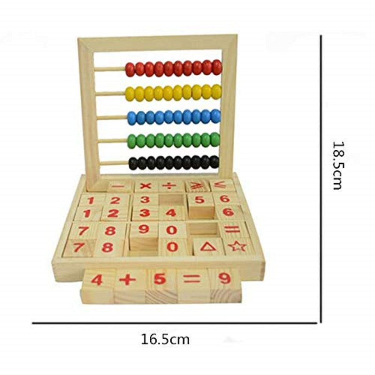 Wooden Educational Abacus With Beads & Study Blocks – MGT Toys
