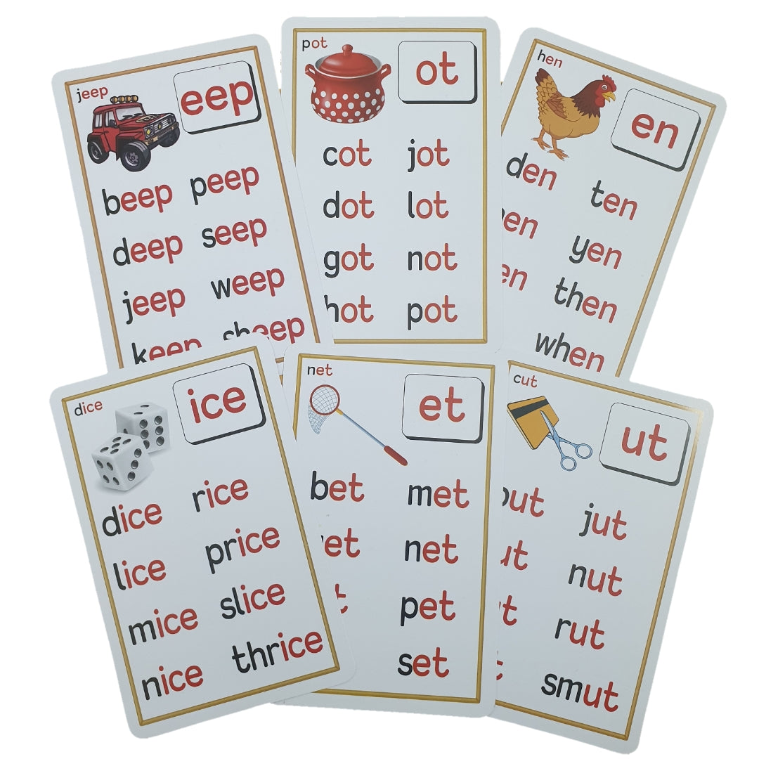 1000 Phonics High Quality 64 Big Flash Cards – MGT Toys