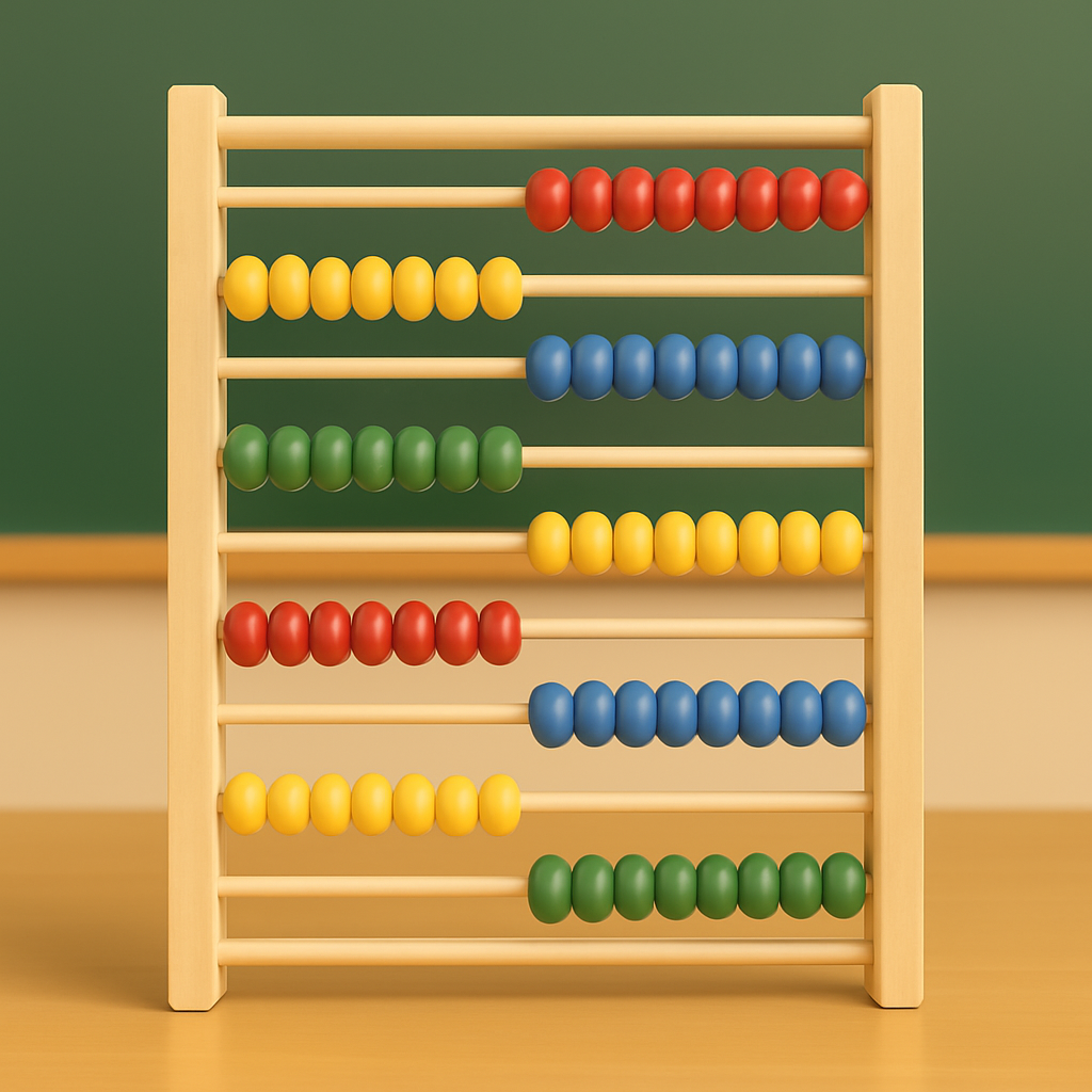 Wooden Multicolour Beads Abacus Counting Rack – MGT Toys