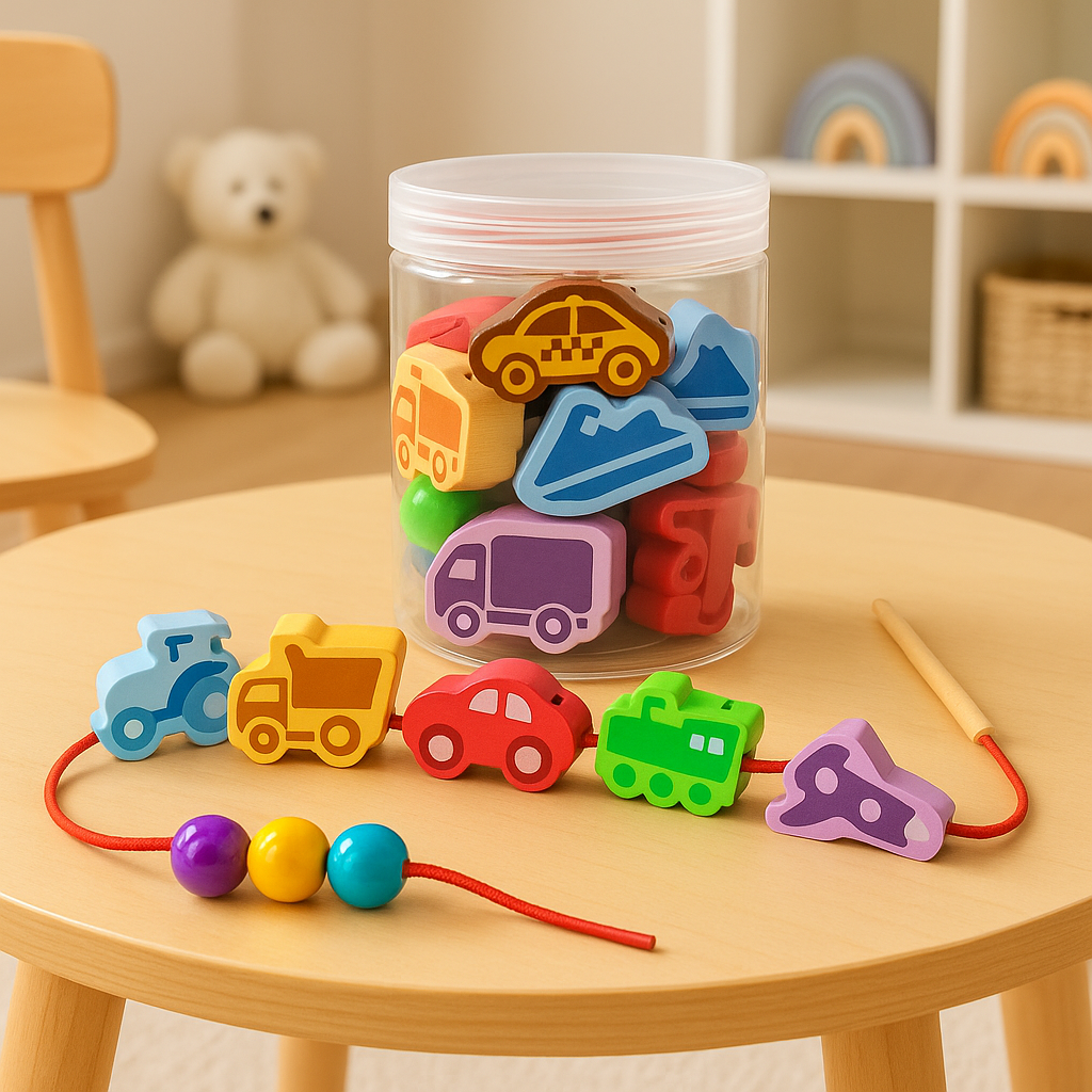 Wooden Lacing & Threading Activity Set – MGT Toys