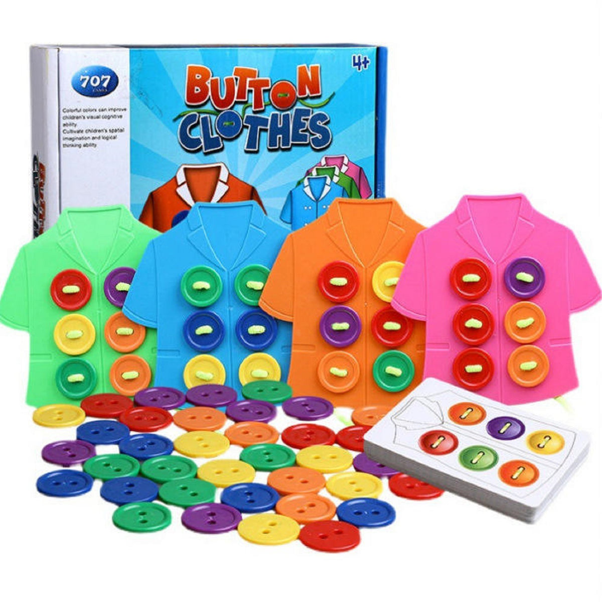 Wooden Montessori Sew-On Buttons Lacing & Threading Activity – MGT Toys