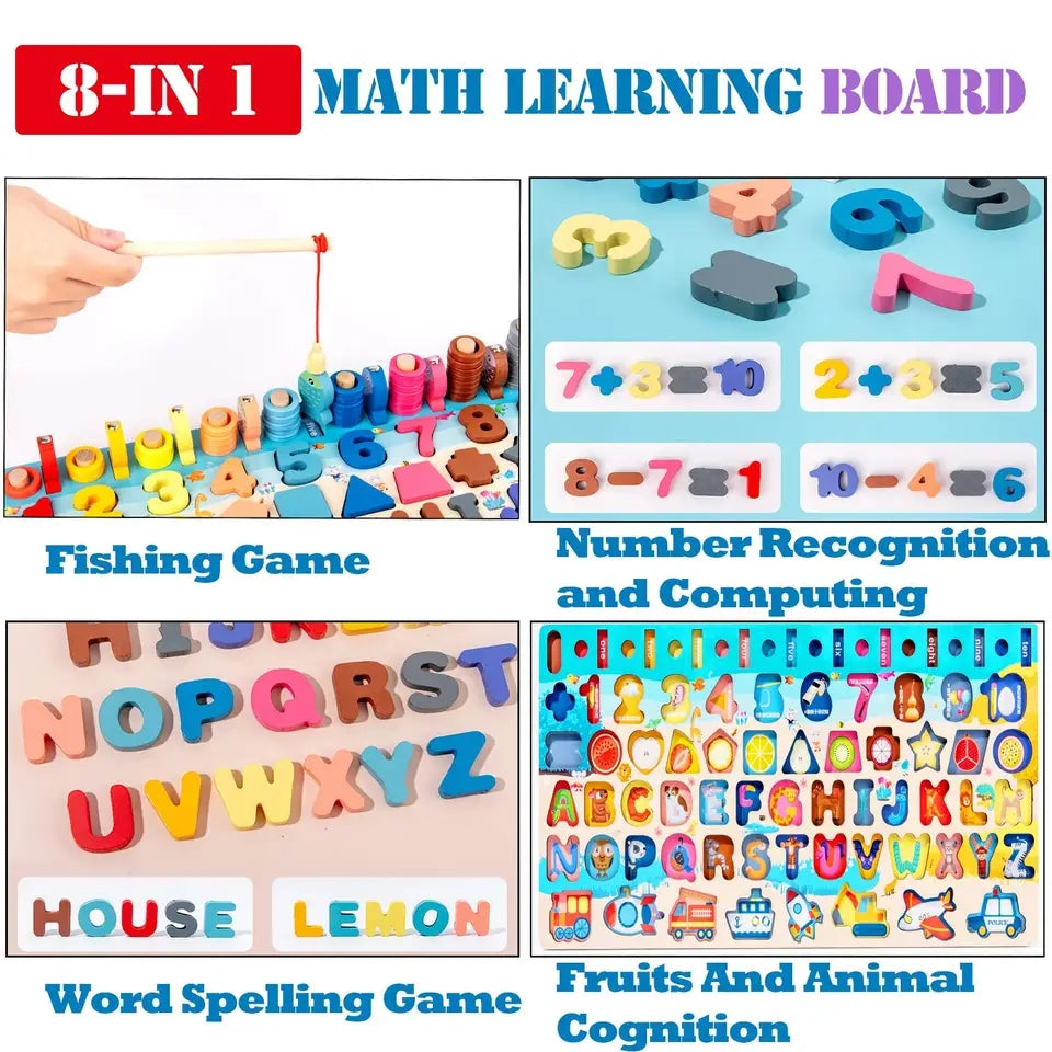 Wooden Montessori Logarithm Activity Board Set – MGT Toys