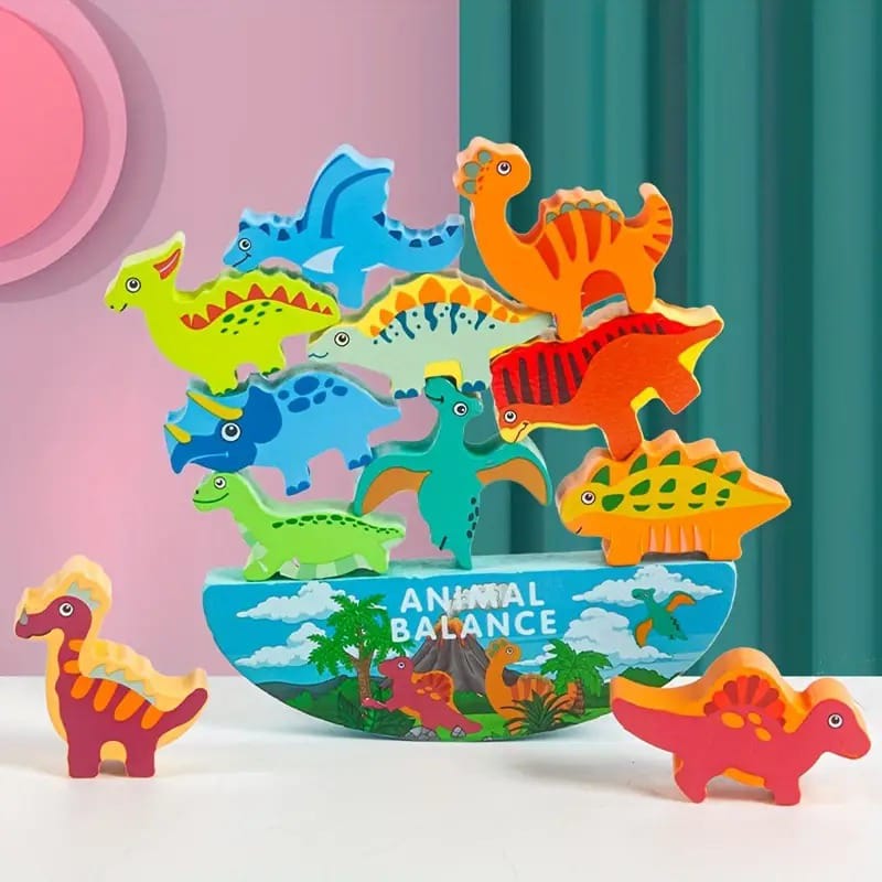 Wooden Stacking Dinosaur Balance Toy – MGT Toys