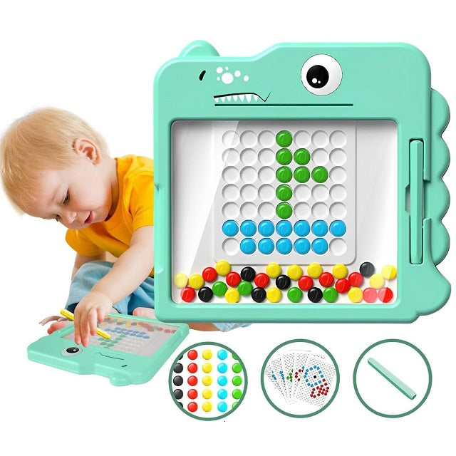 Cute Dinosaur Theme Magnetic Drawing Multicolour Beans Board – MGT Toys