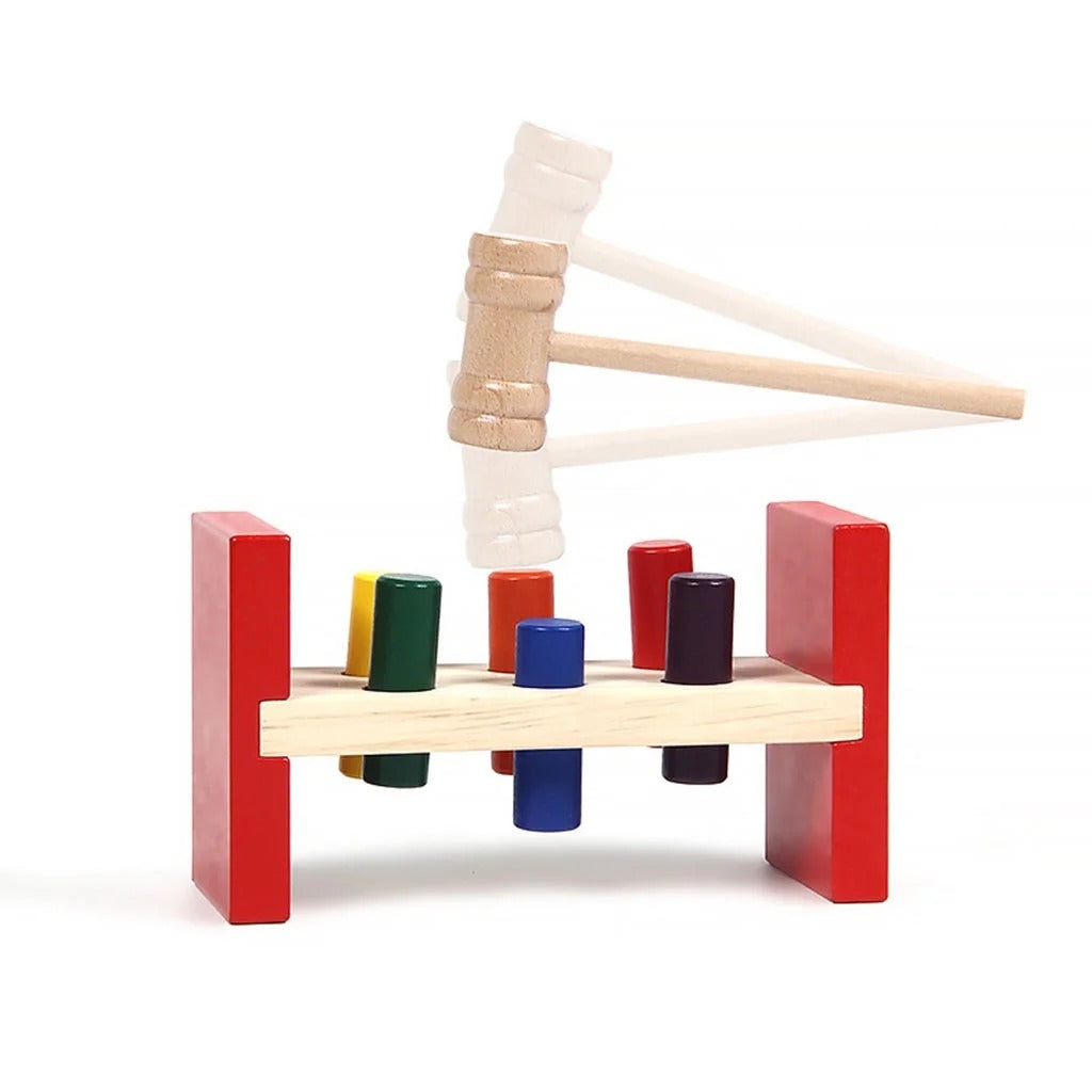 Wooden Strikes Intelligent Multicolor Hammer Piling Table – MGT Toys