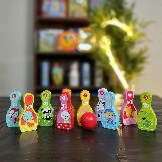 Wooden Animal Theme Bowling Game Indoor Creative Activity – MGT Toys
