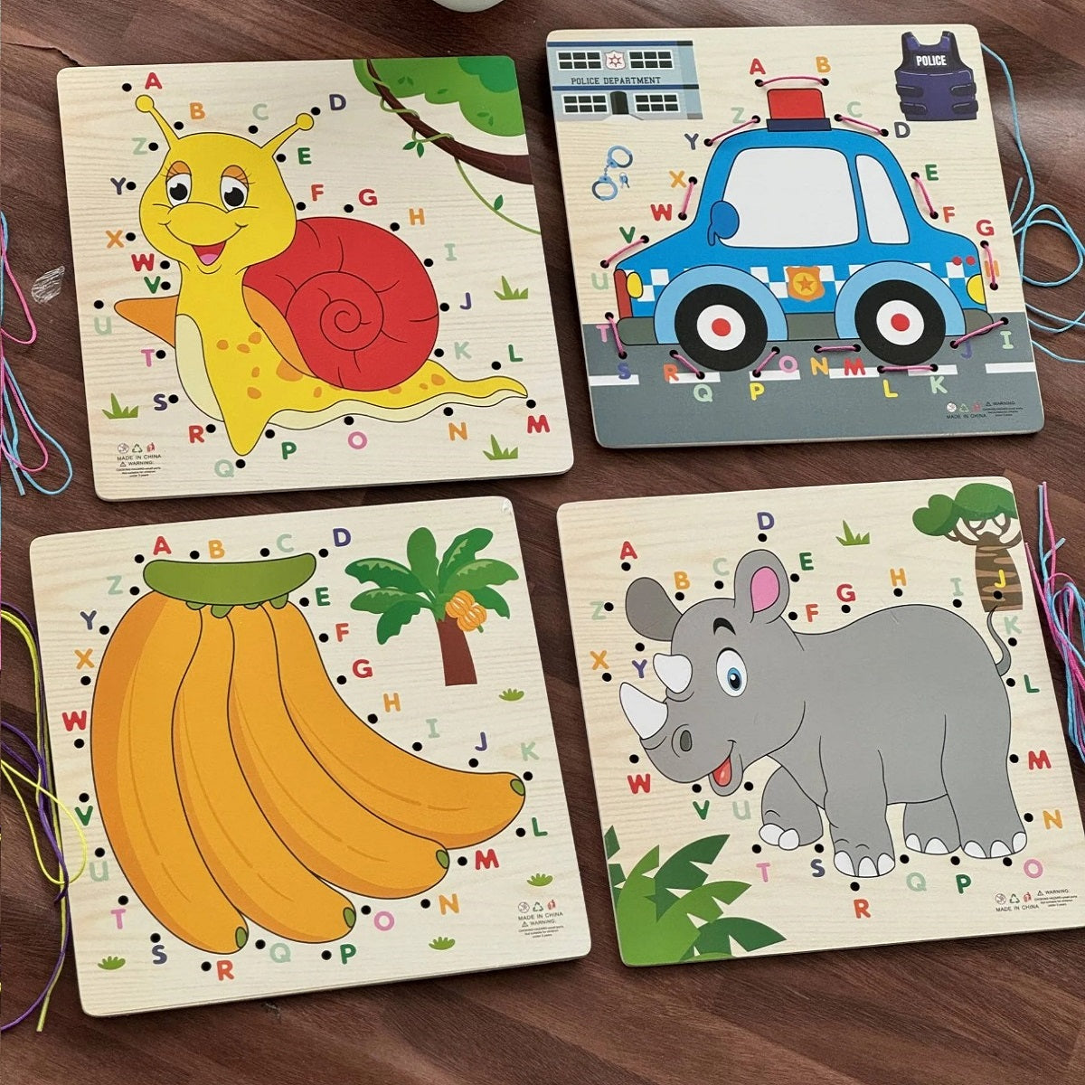 Wooden Lacing Educational Activity Board – MGT Toys