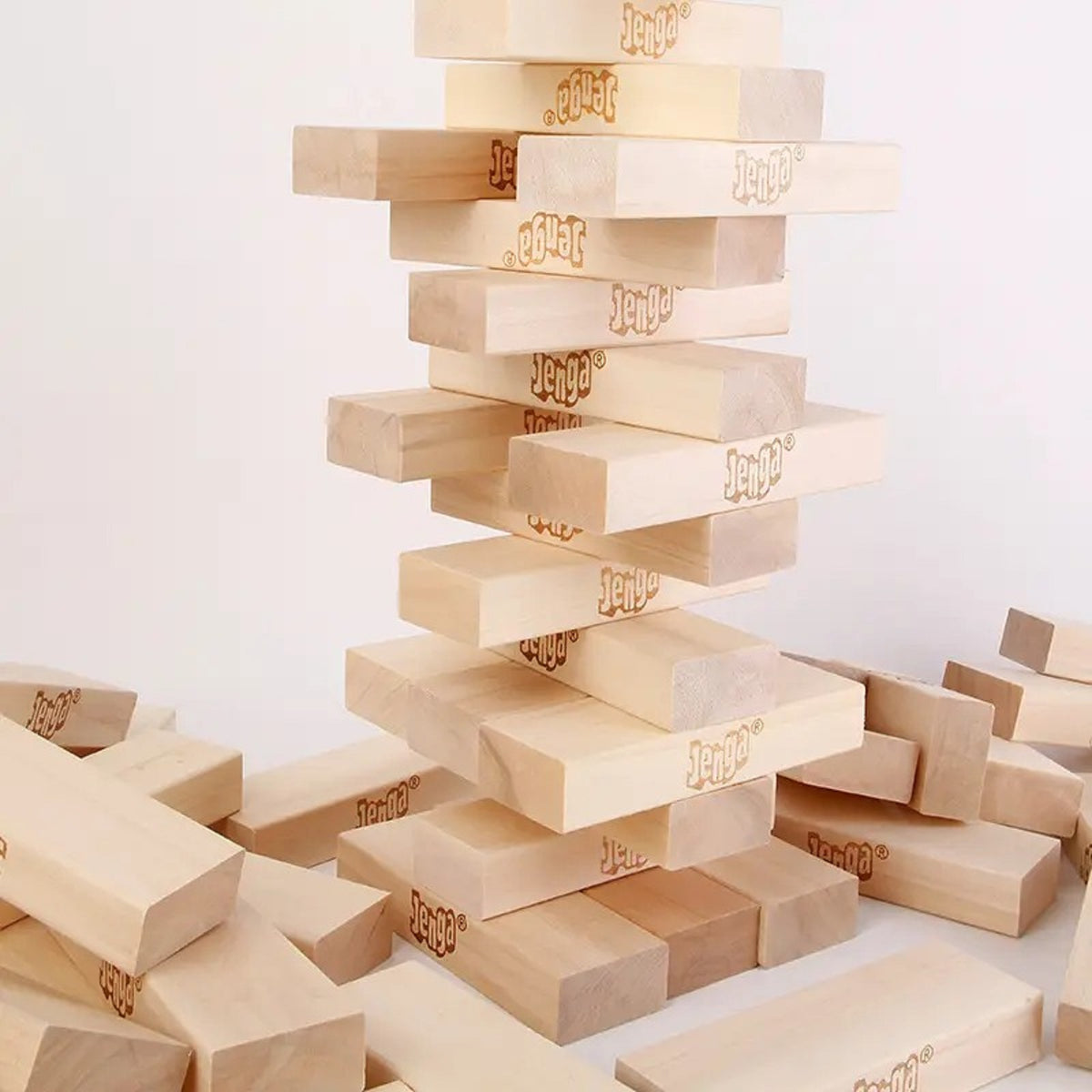 Wooden Classic Jenga Big Size Stacking Tower Game – MGT Toys