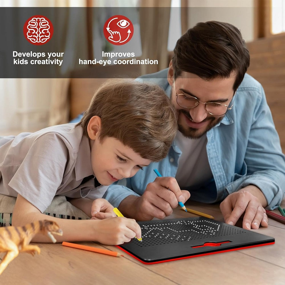 Magnetic Bead Drawing Board With Pen & Cards – MGT Toys