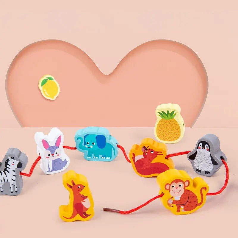 Wooden Digital Linking Game With Threading & Drawing Activity – MGT Toys