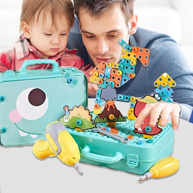 Dinosaur Theme Creative Tool Box Puzzle Set 163 Pcs – MGT Toys