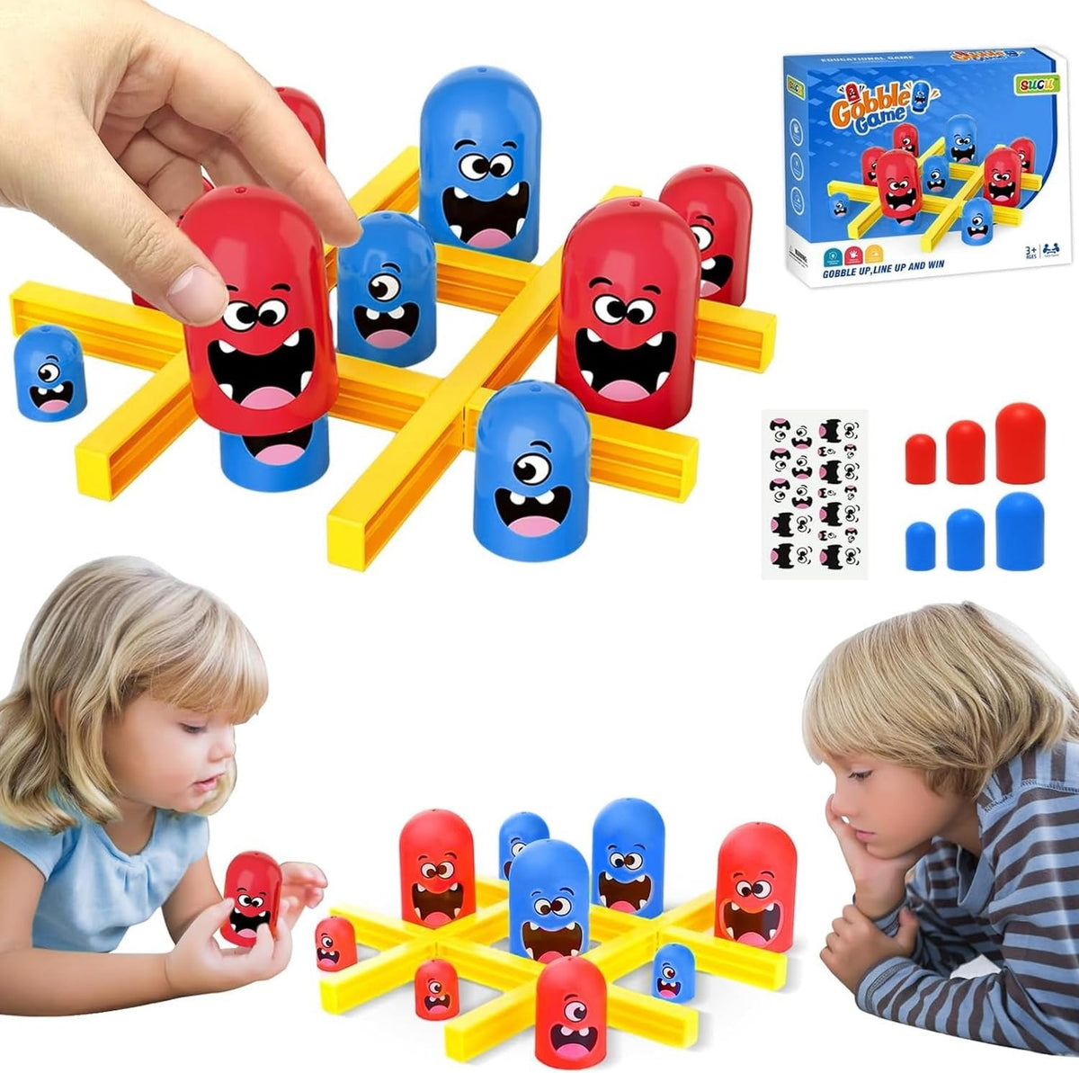Gobble Tic Tac-Toe 2 Player Challenging Game – MGT Toys