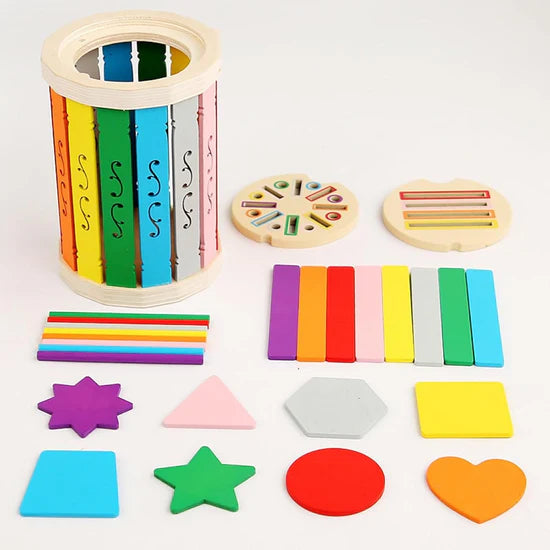 Wooden Montessori Color Sorting Activity Bucket – MGT Toys