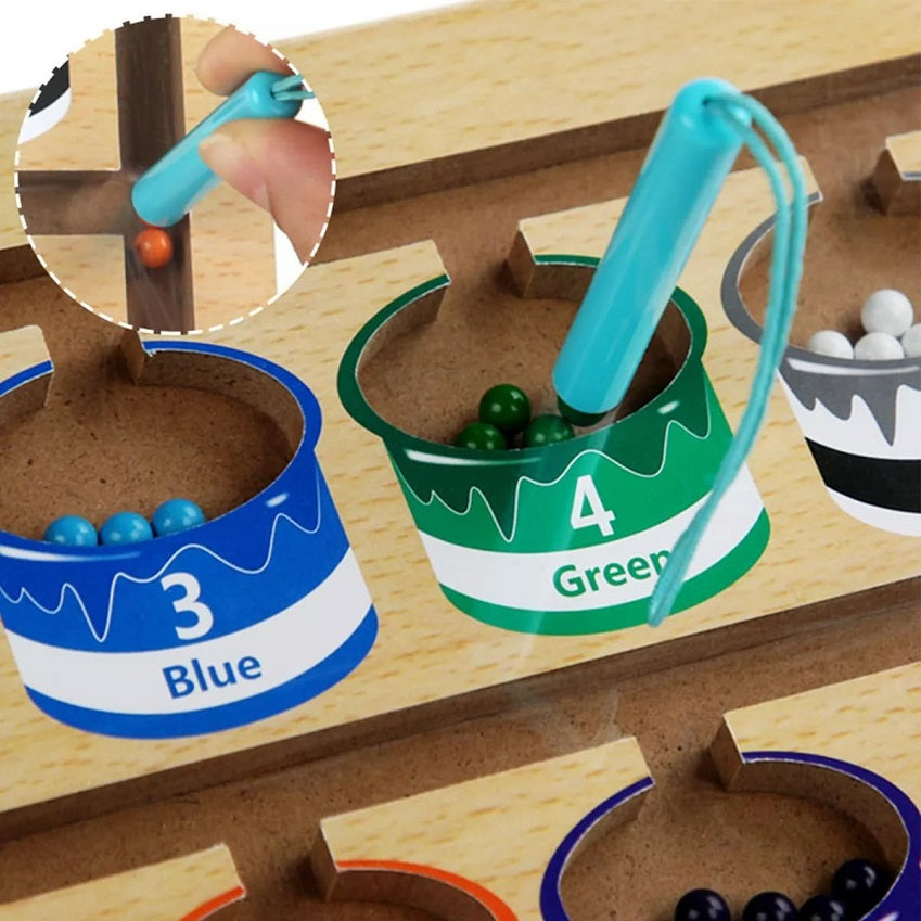 Wooden Magnetic Colours & Numbers Sorting Activity Board – MGT Toys