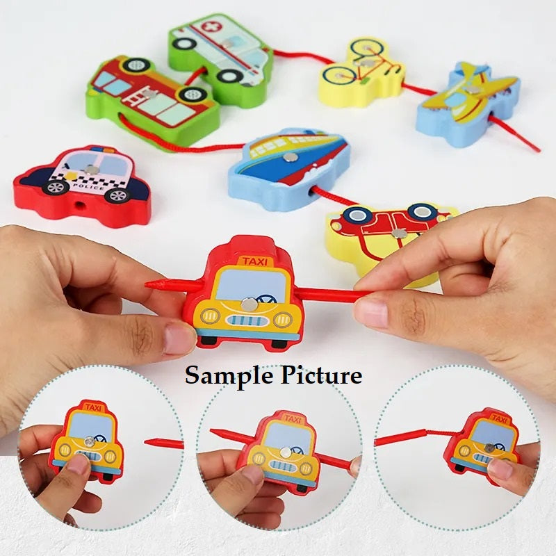 Wooden Animals Fishing & Threading Sorting Board – MGT Toys