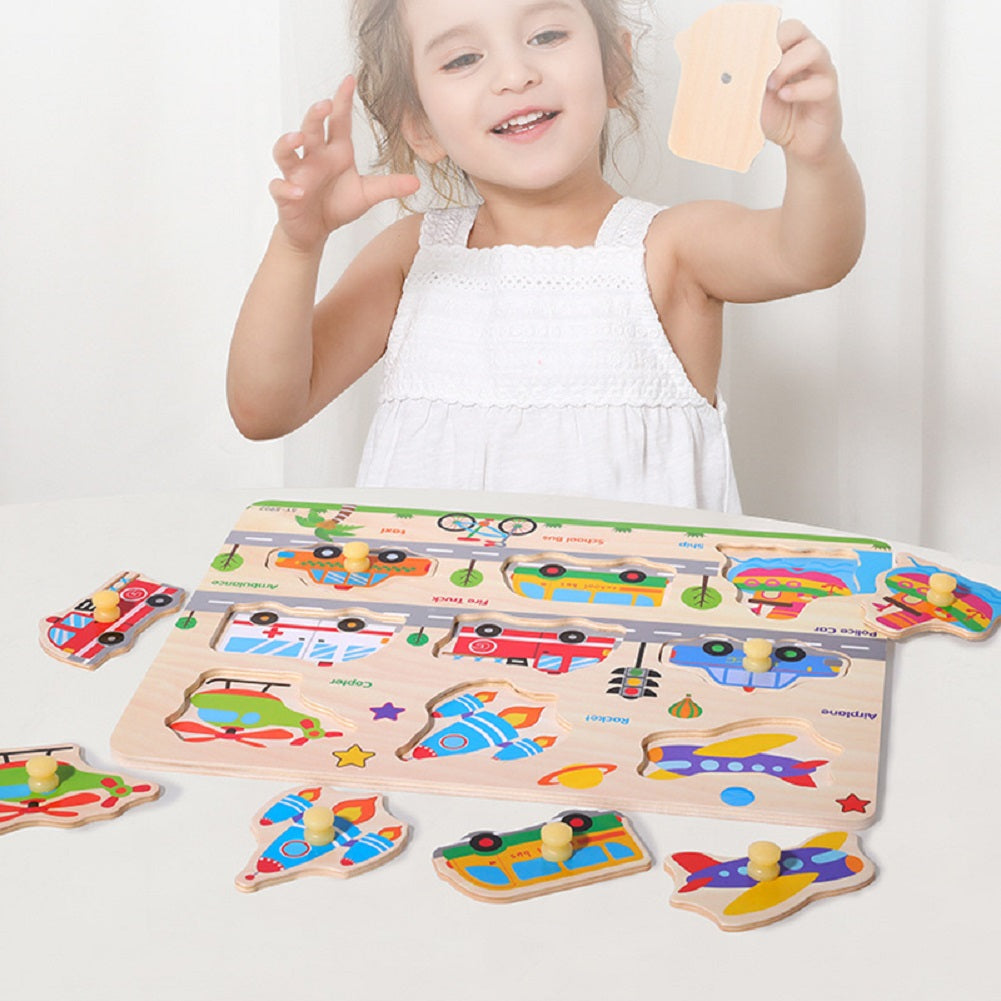 Wooden Sea Animals Puzzle Sorting Knob Board – MGT Toys