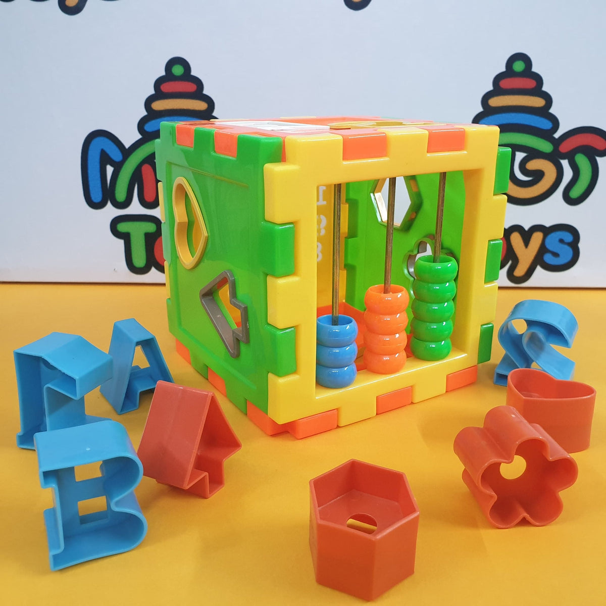 6 Sided Shapes & Numbers Sorter Activity Block Cub2 – MGT Toys