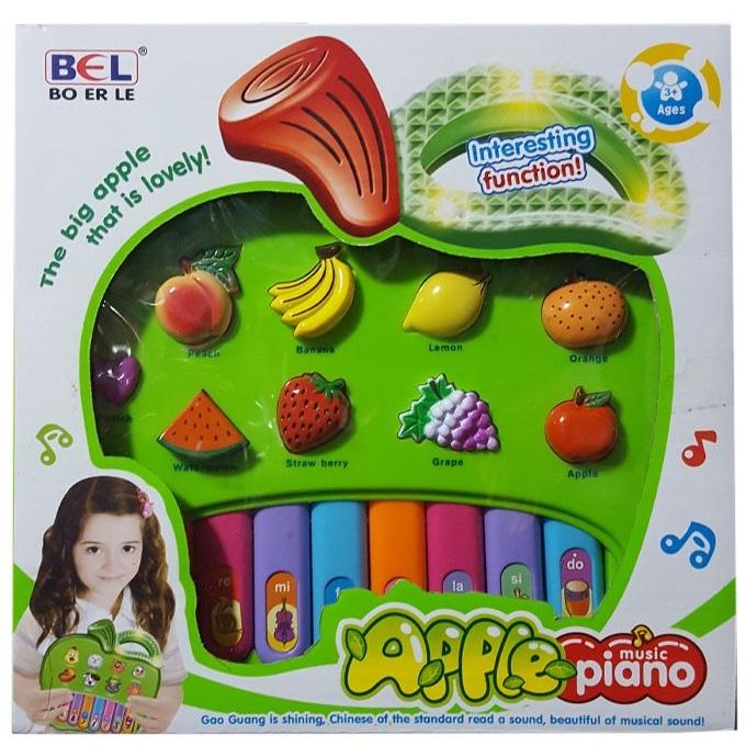 Kids Apple Themed Educational Piano With Lights And Music – MGT Toys