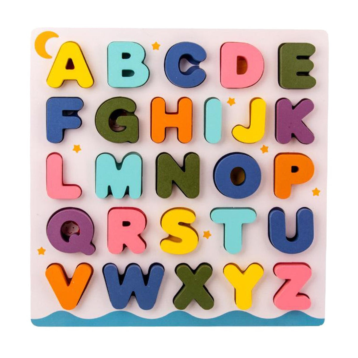 Kids 3d Wooden Sorting Capital Alphabets Educational Board – MGT Toys