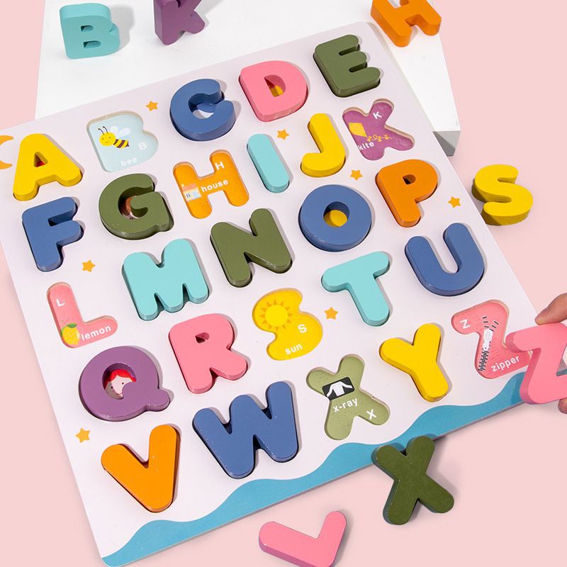 Kids 3d Wooden Sorting Capital Alphabets Educational Board – MGT Toys