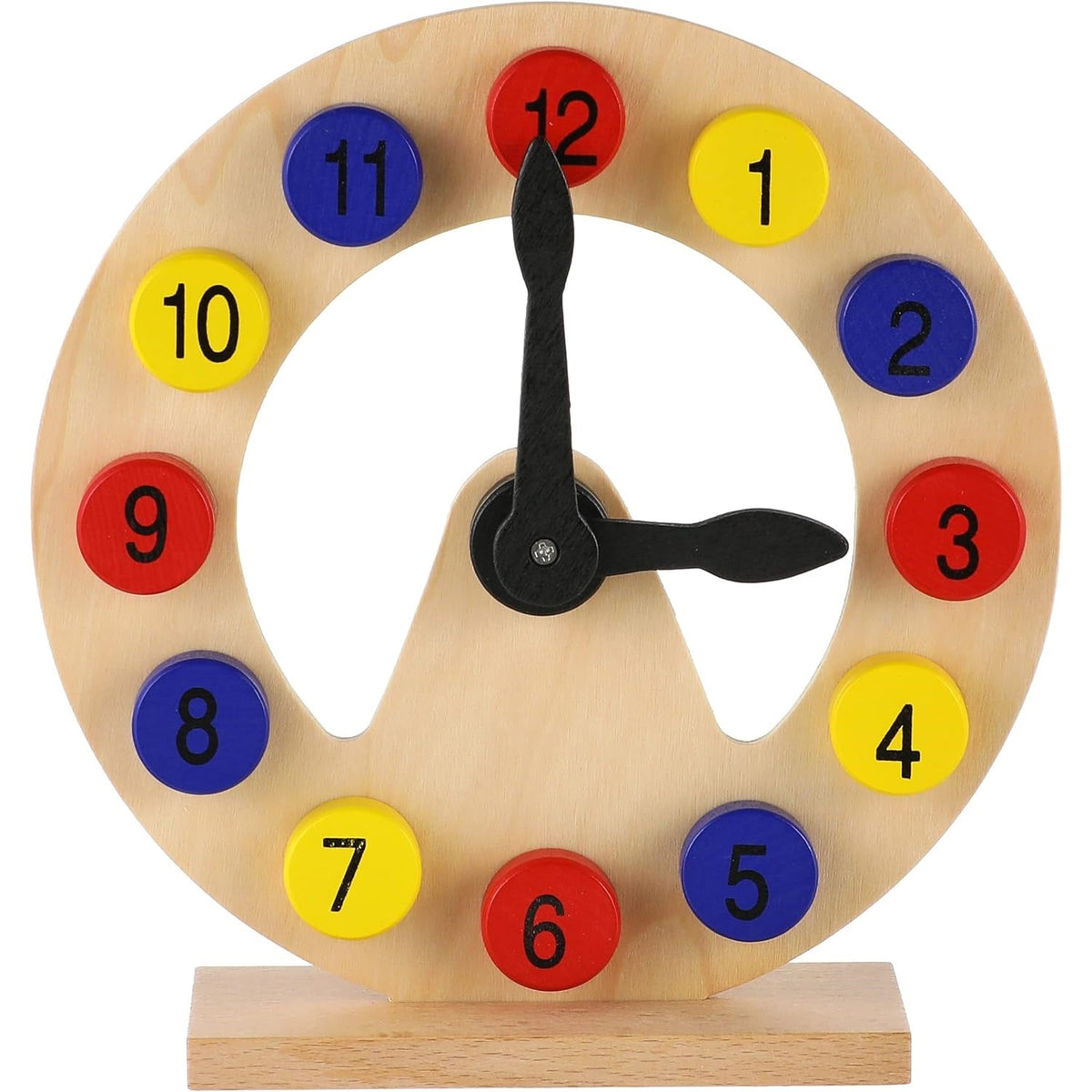 Wooden Multicolor Educational Classic Clock – MGT Toys