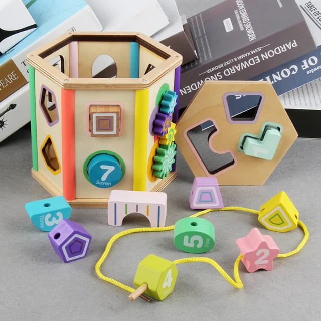 Multifunctional Wooden Six Sided Intelligence Box – MGT Toys